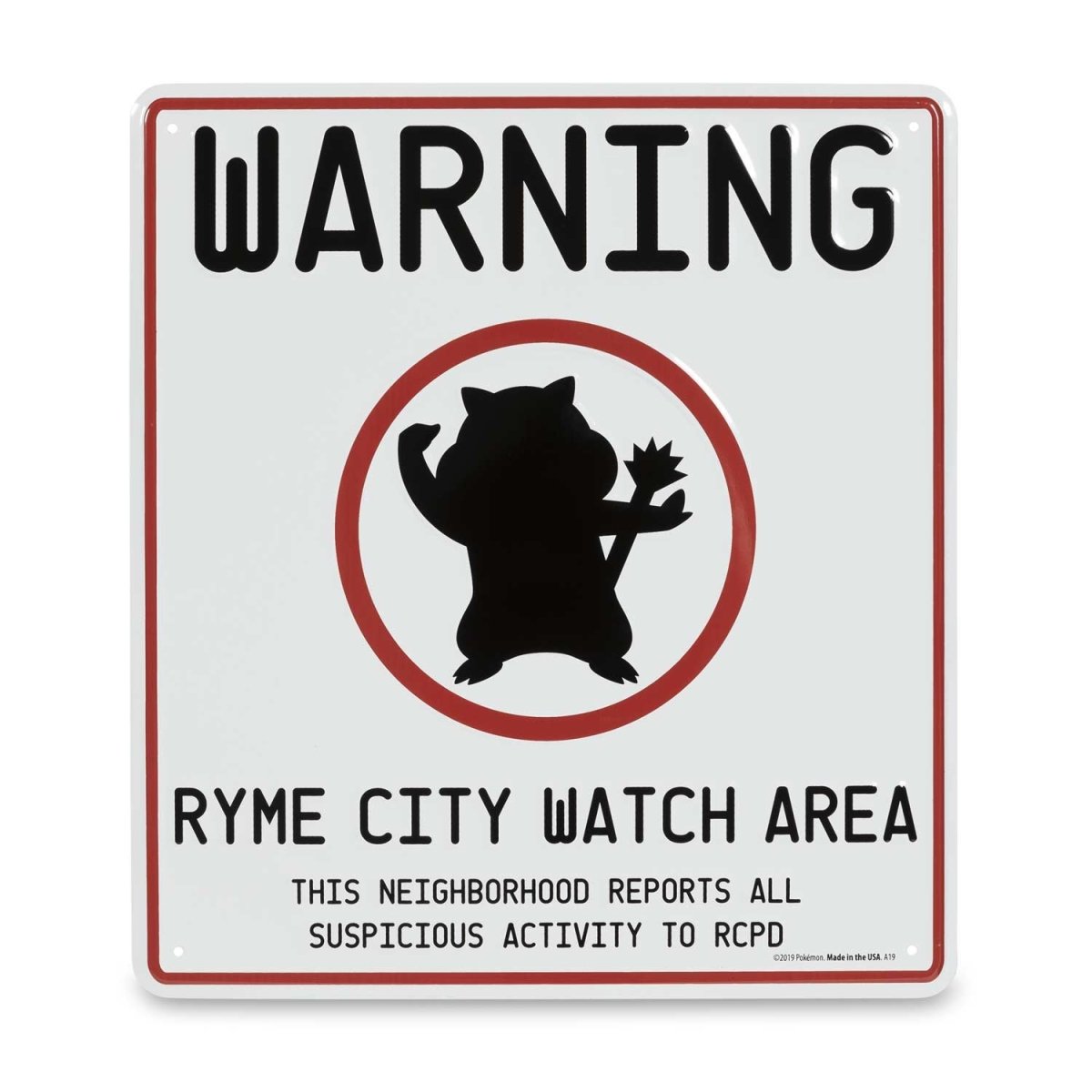 Pokemon Metal Sign Watch Area Detective Pikachu Pokemon Center ...